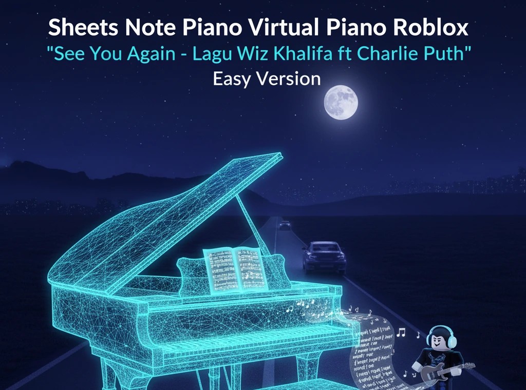 Sheets Note Piano Virtual Piano Roblox “See You Again - Wiz Khalifa ft ...