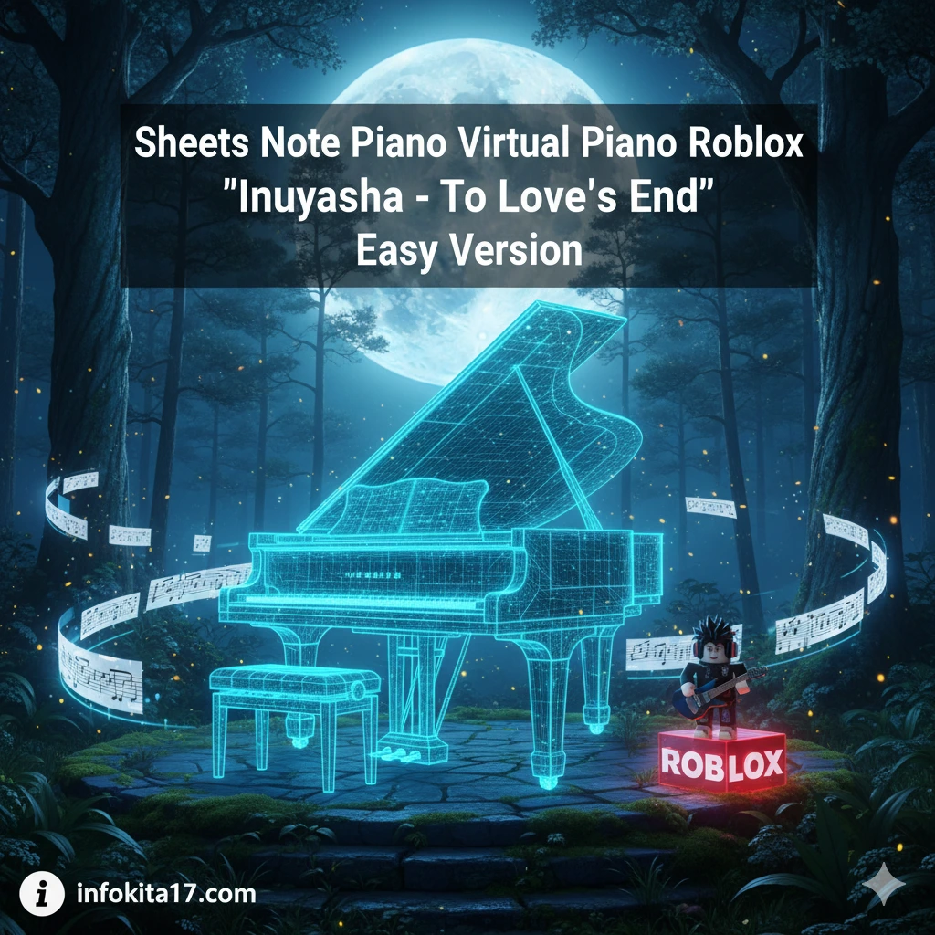 Sheets Note Piano Virtual Piano Roblox “To Love’s End - Inuyasha” Easy ...