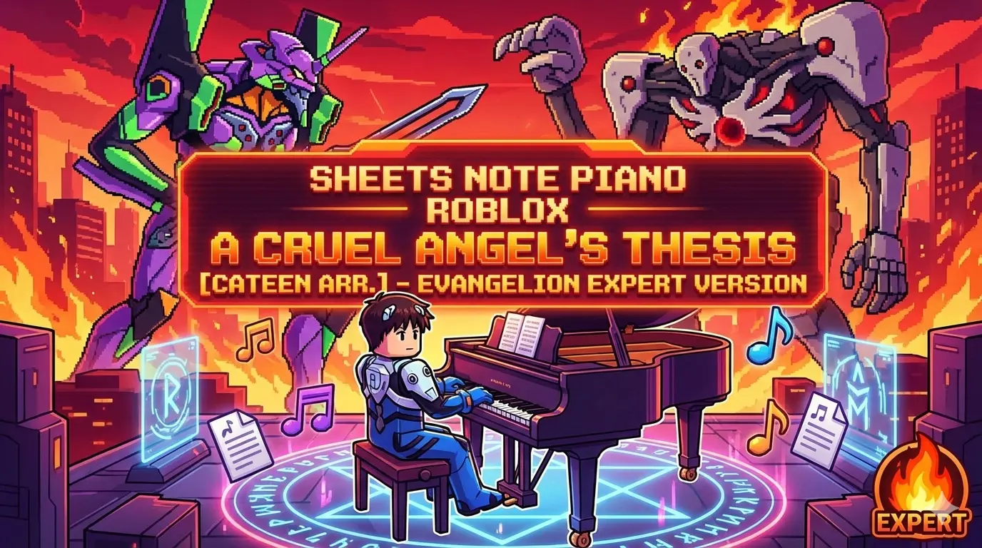Sheets Note Piano Roblox A Cruel Angel's Thesis [Cateen arr ...